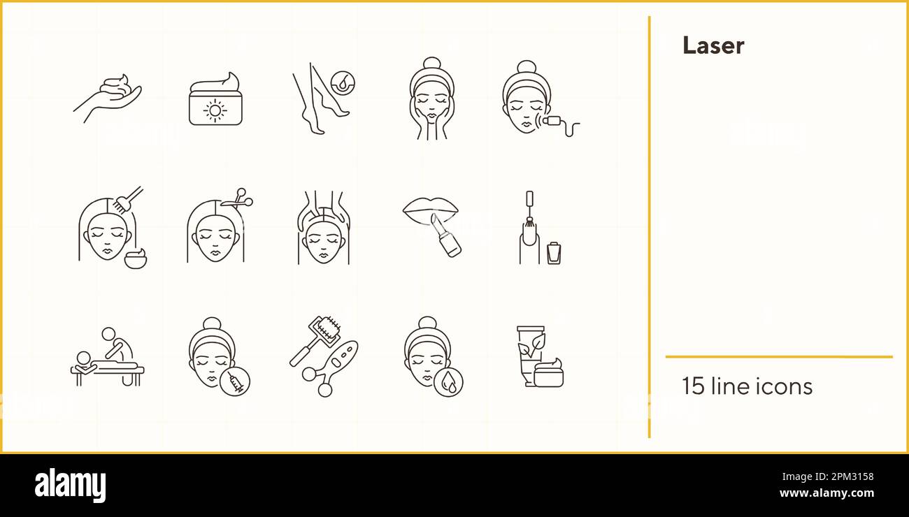 Laser line icon set Stock Vector Image & Art - Alamy