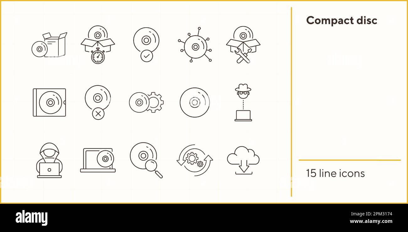 Compact disc icons Stock Vector Image & Art - Alamy