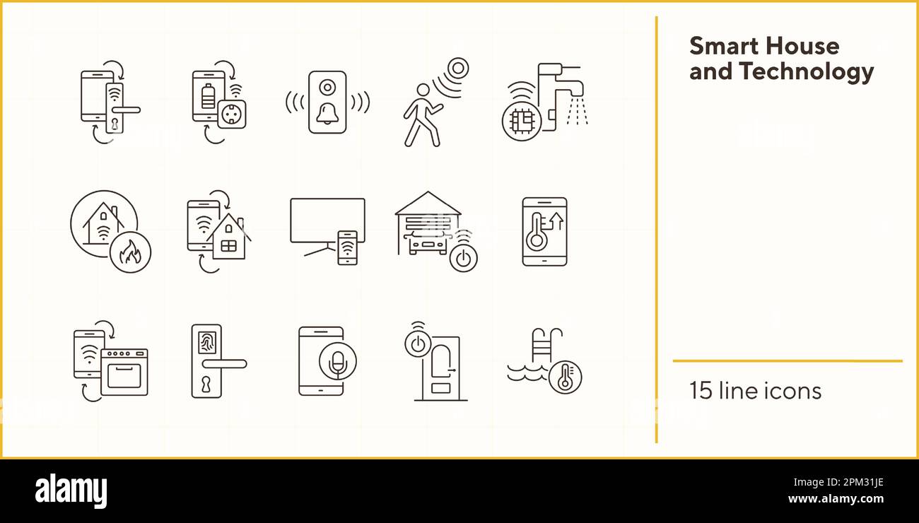 Set of Smart House and Technology icons Stock Vector Image & Art - Alamy