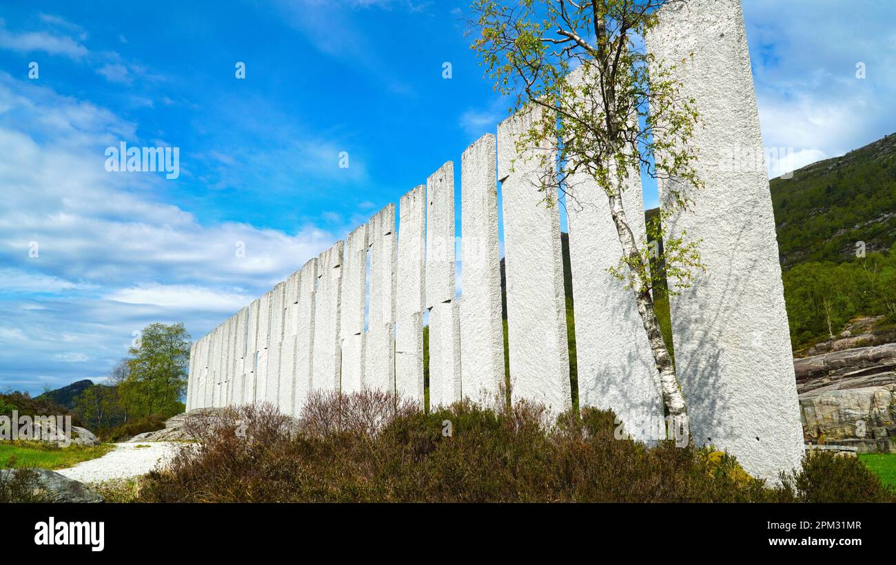 The monument at Gulatinget, the ancient Viking court in western Norway ...