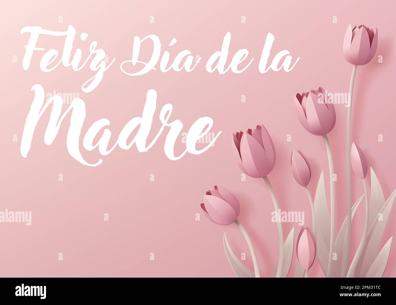 Mothers Day Spanish Feliz Dia De La Madre Design Stock Vector Image ...