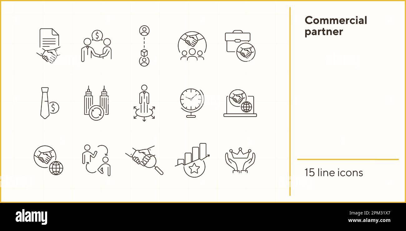 Commercial partner icons Stock Vector Image & Art - Alamy