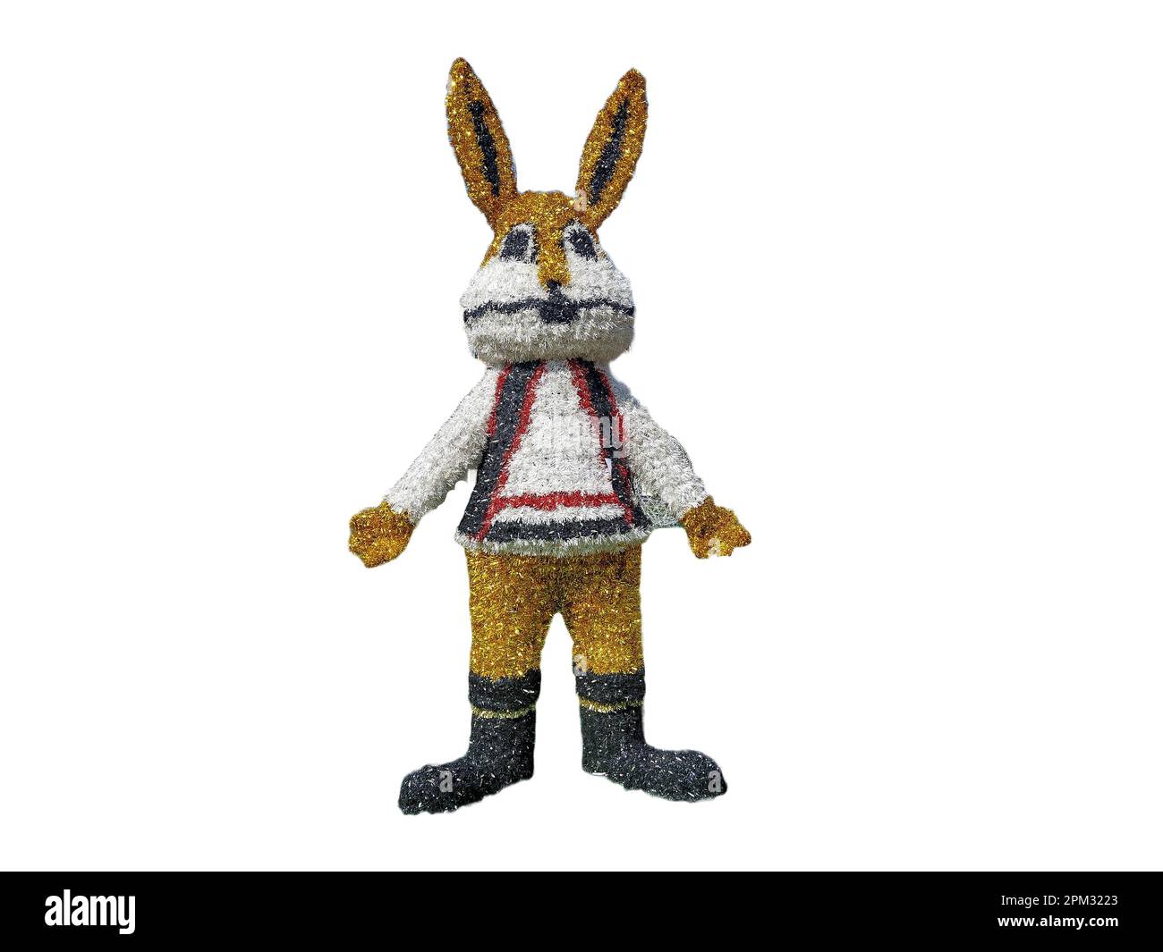 Decorative rabbit isolated on white background Stock Photo - Alamy