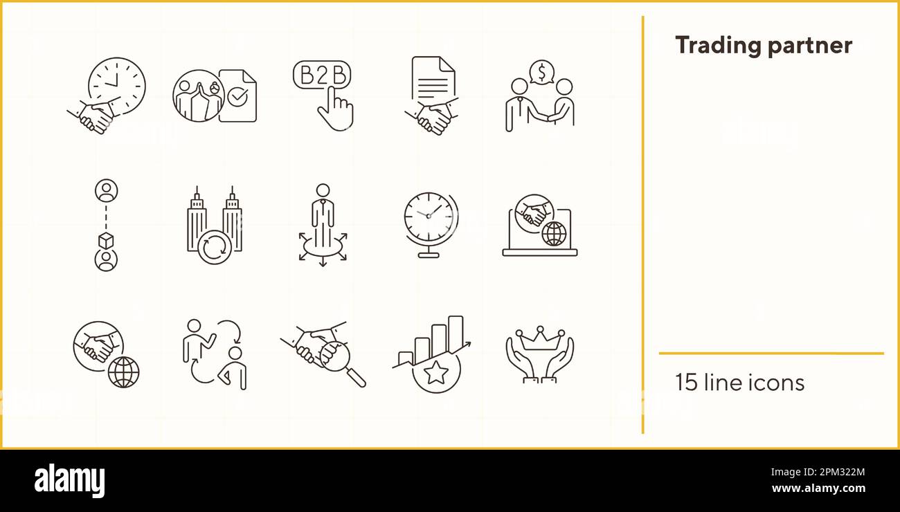 Trading partner icons Stock Vector Image & Art - Alamy