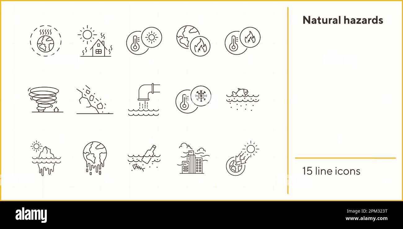 Natural hazards icons Stock Vector Image & Art - Alamy