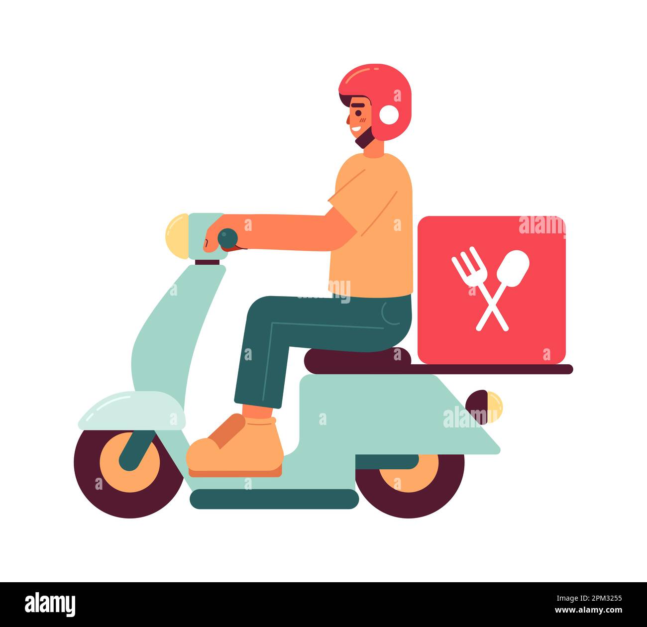 Food delivery scooter animation Stock Vector Images - Alamy