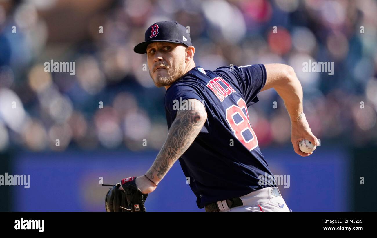 Boston Red Sox starting pitcher Tanner Houck throws during the fourth ...