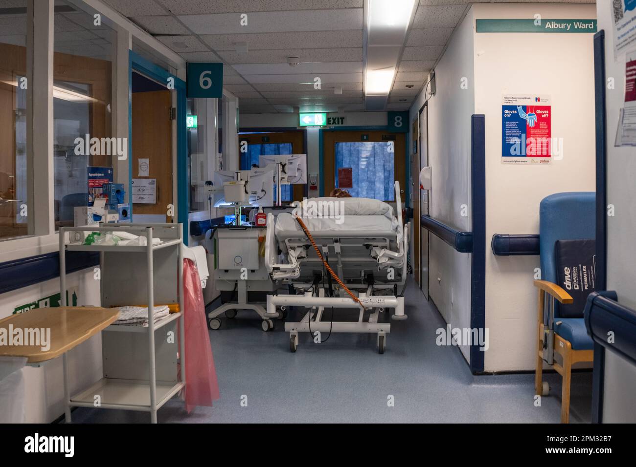 Corridors in the Royal surrey Hospital Stock Photo - Alamy
