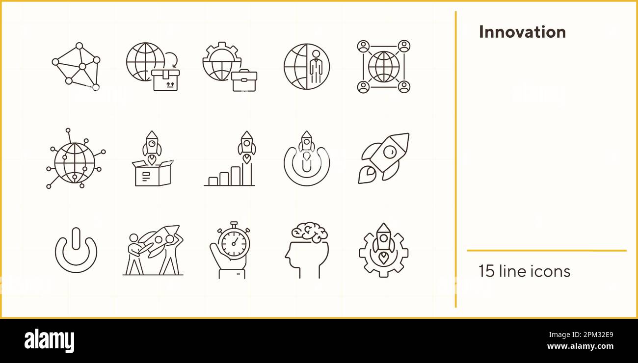 Innovation icons. Set of line icons Stock Vector Image & Art - Alamy