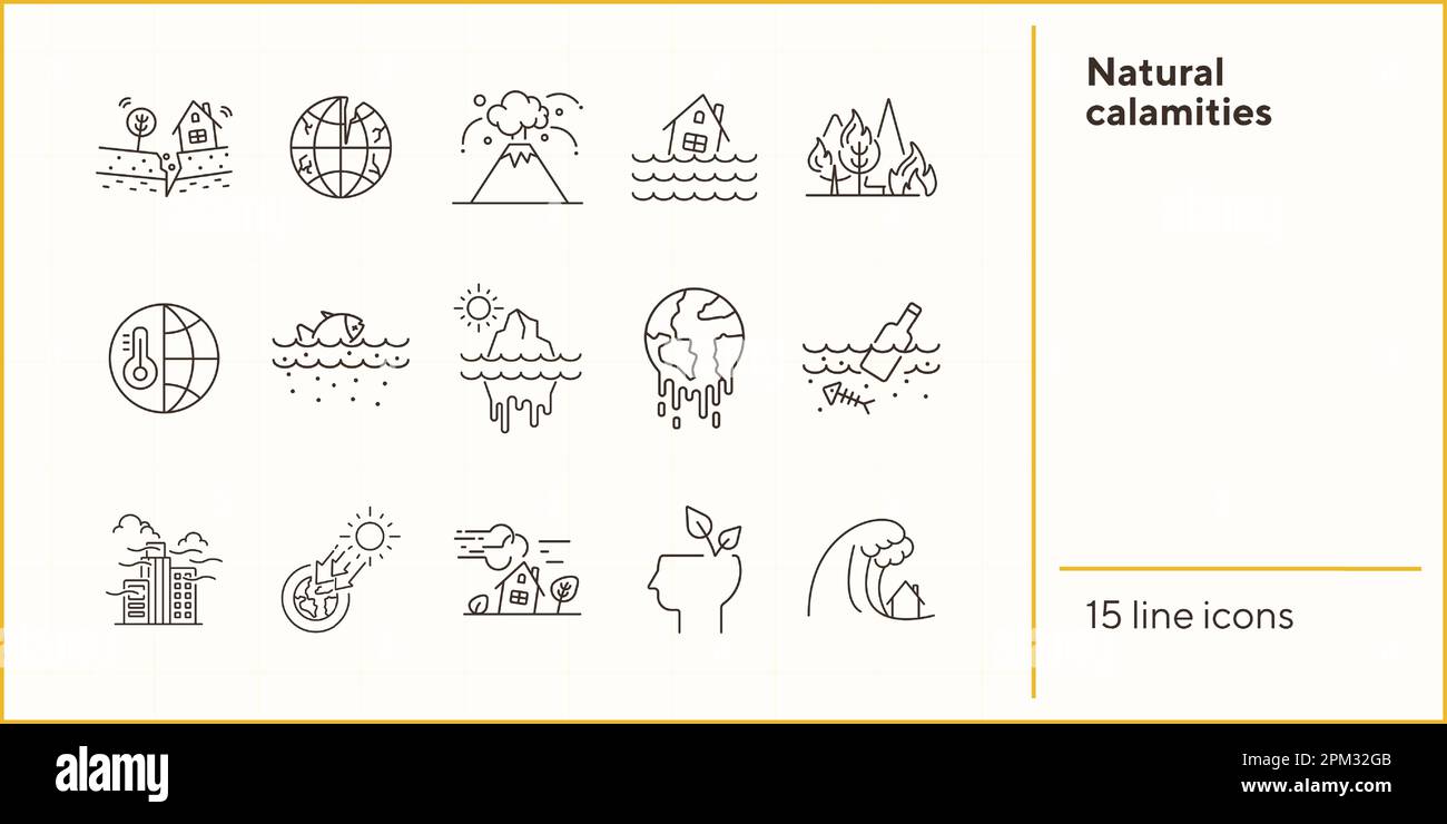 Natural calamities icons Stock Vector Image & Art - Alamy