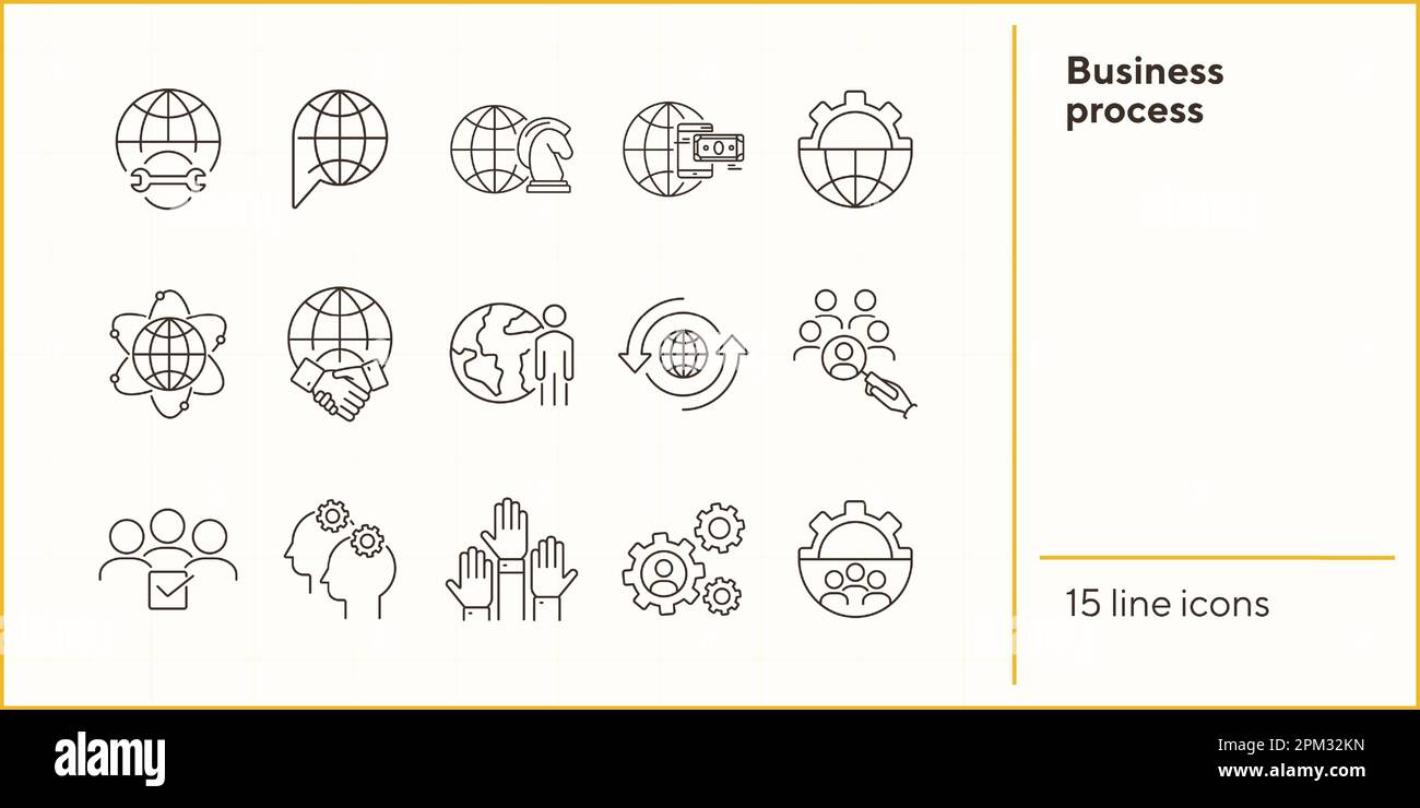 Business process icons. Set of line icons Stock Vector Image & Art - Alamy