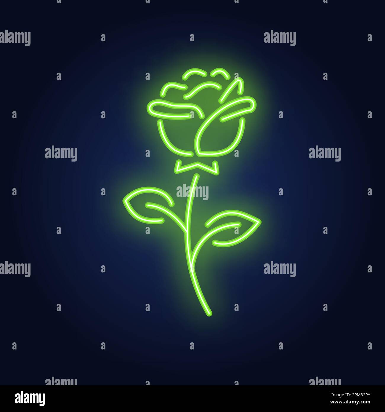Neon red rose sign Stock Vector Images - Alamy