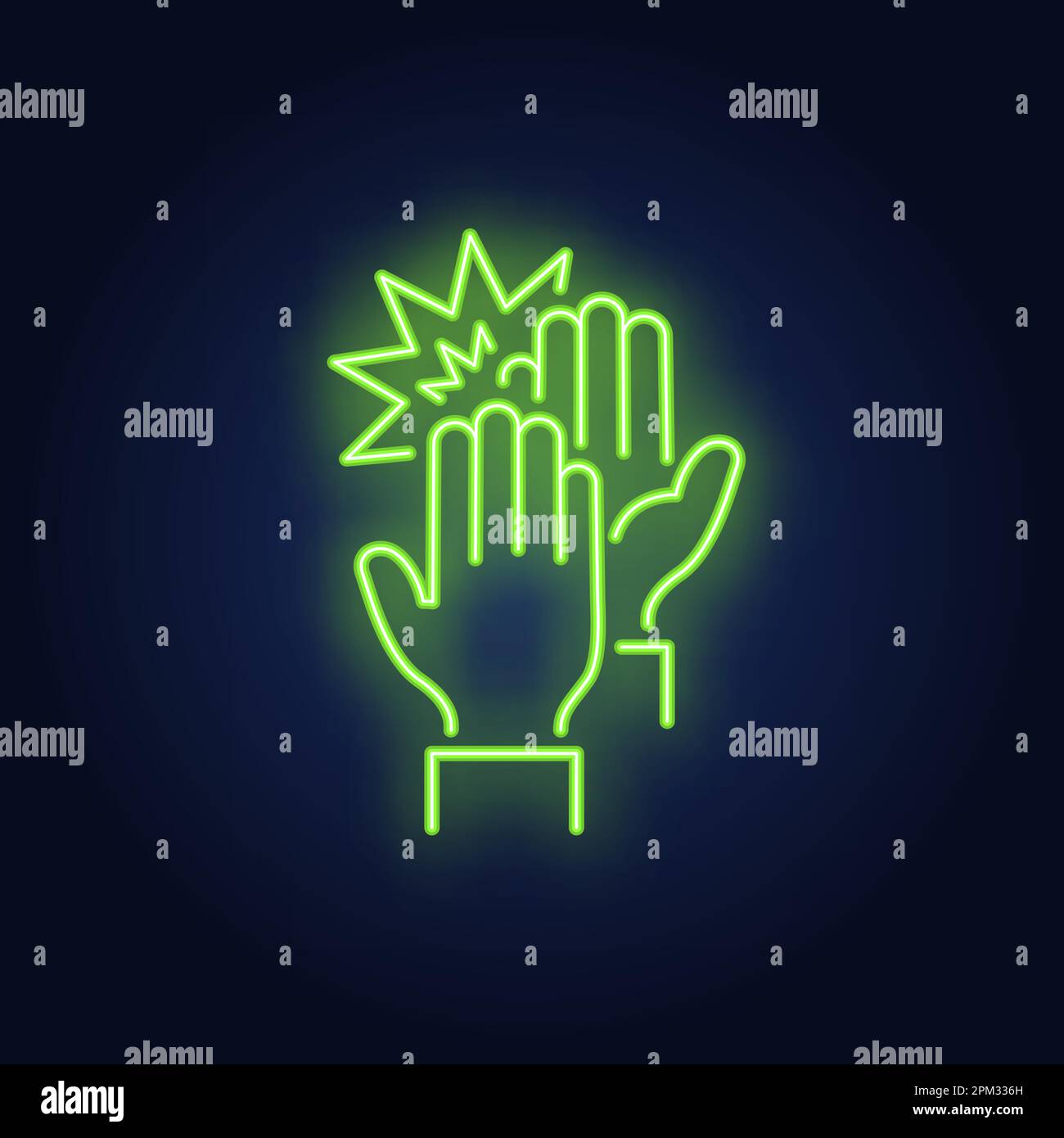 High five neon sign Stock Vector Image & Art - Alamy