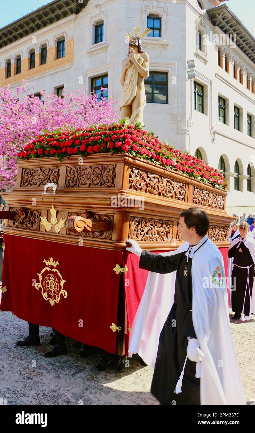 Float sculpture of Jesus Christ the resurrection Cristo in the Easter ...