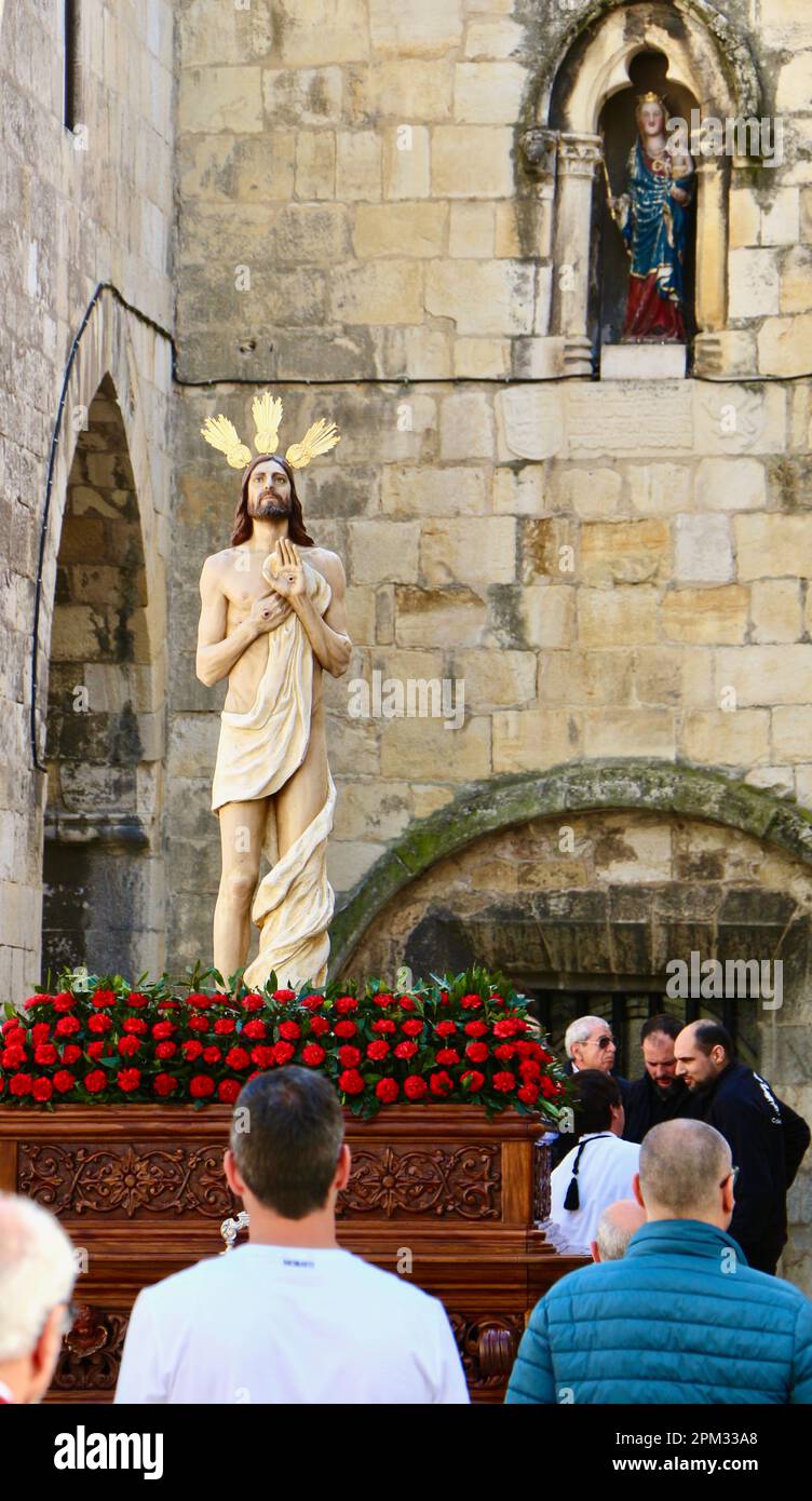 Float sculpture of Jesus Christ the resurrection Cristo in the Easter ...