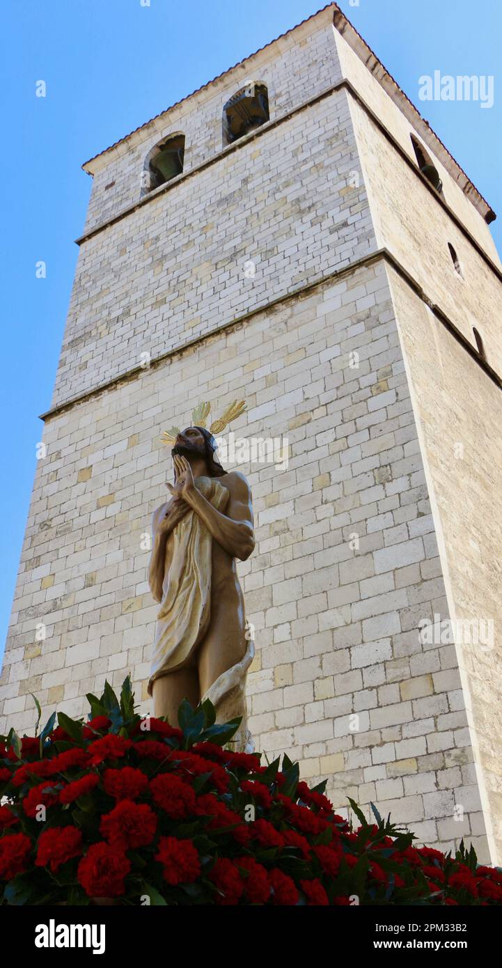 Float sculpture of Jesus Christ the resurrection Cristo in the Easter ...