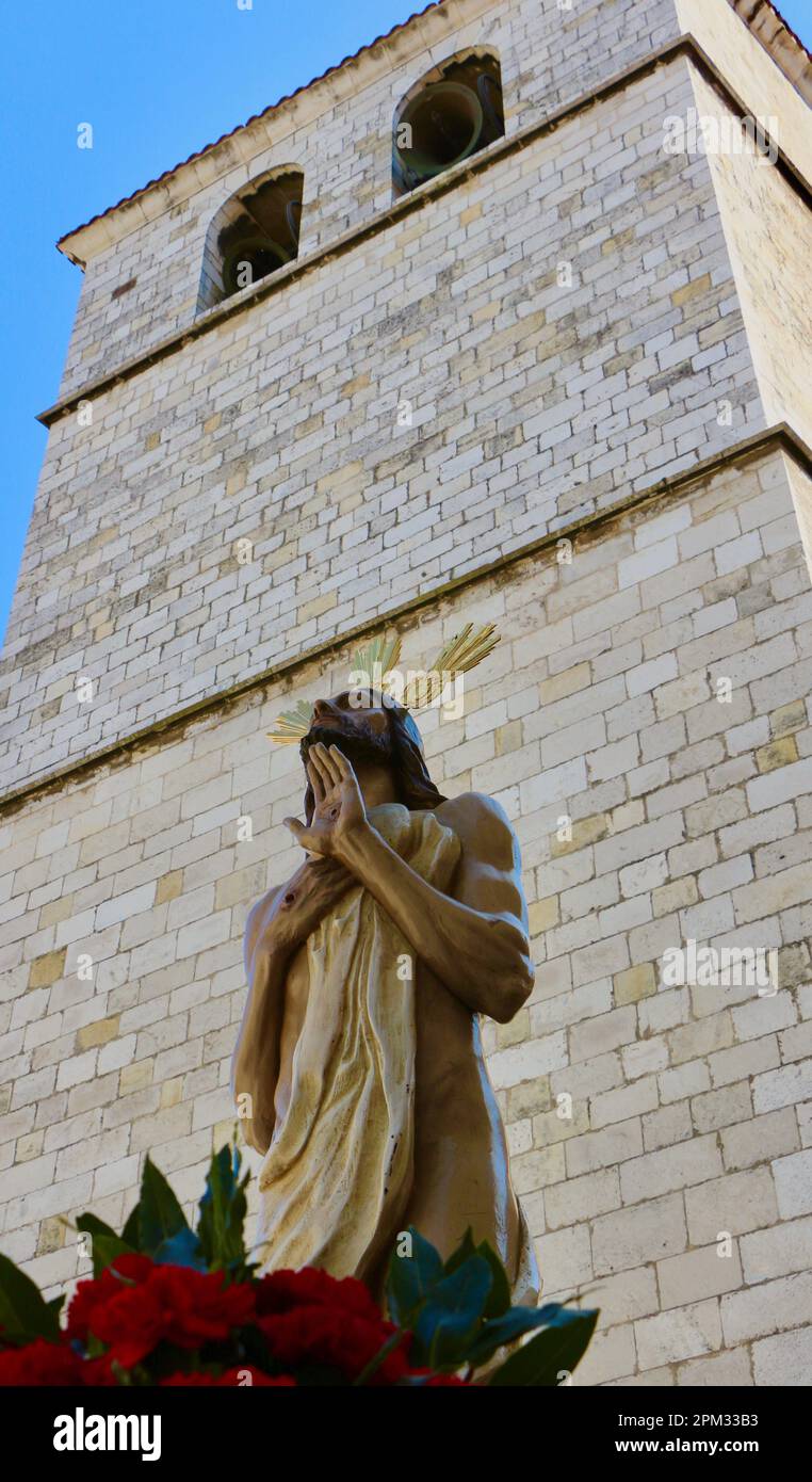 Float sculpture of Jesus Christ the resurrection Cristo in the Easter ...
