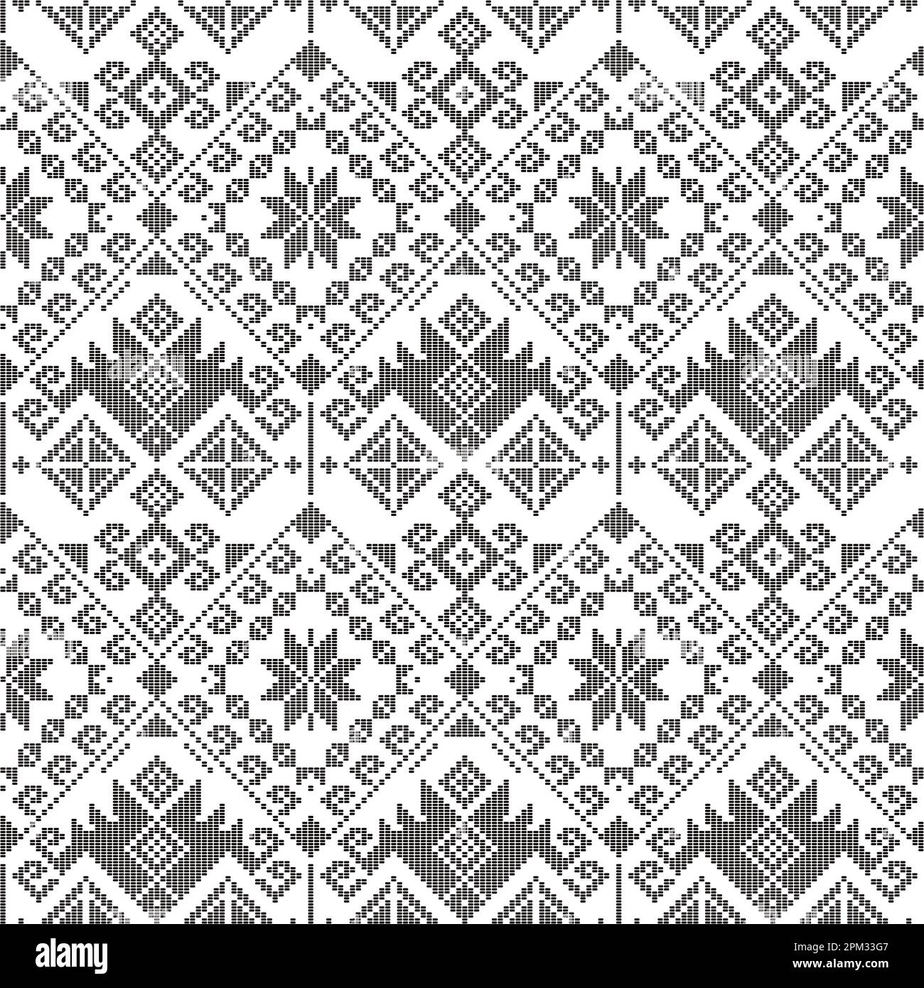 Yakan weaving inspired vector seamless pattern - Filipino traditonal ...