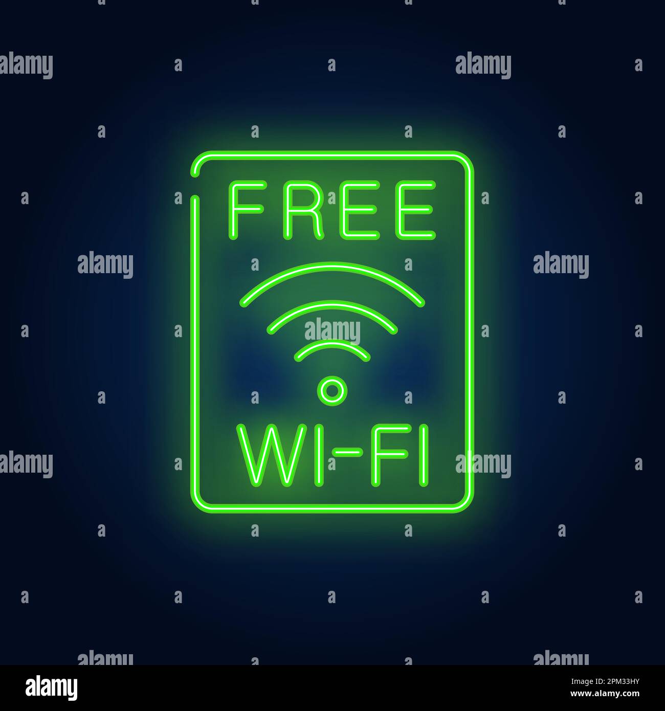 Free wi-fi neon sign Stock Vector Image & Art - Alamy