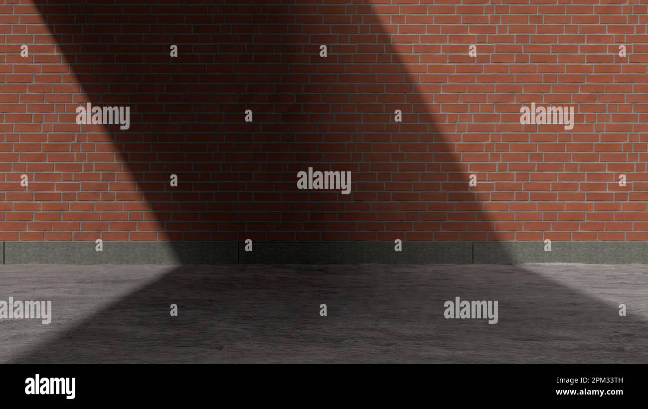 outdoor monotone space created by mixing brick and concrete with sharp ...