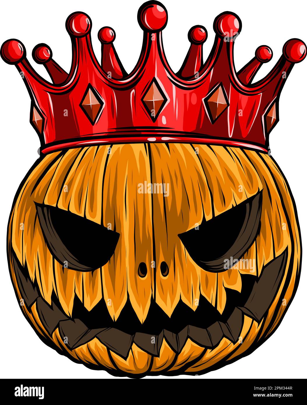 Happy Halloween Pumpkin King vector illustration on white background ...
