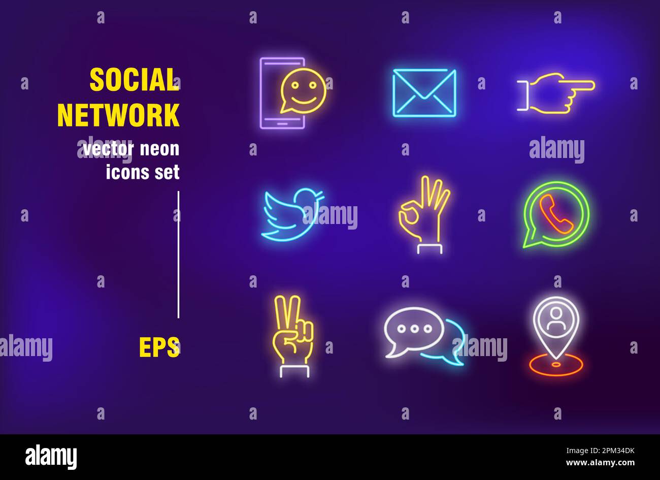 Social network signs set Stock Vector Image & Art - Alamy