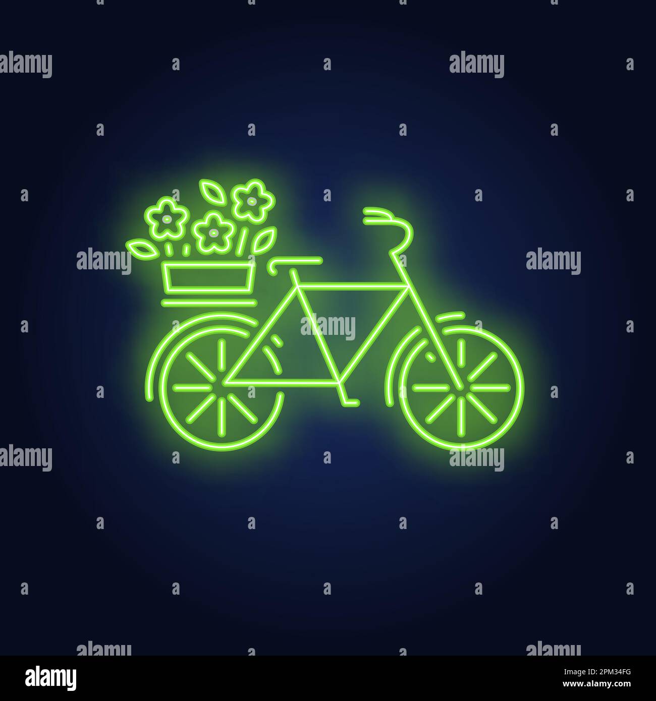 Spring bike neon sign Stock Vector Image & Art - Alamy