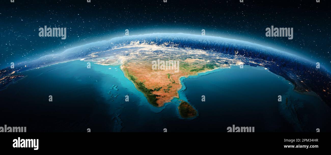 India earth space hi-res stock photography and images - Alamy