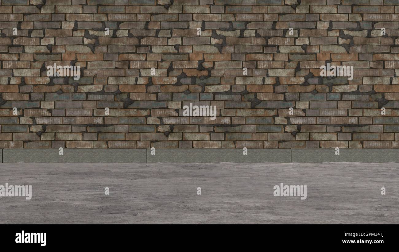 outdoor brick wall and concrete floor complement each other abstract ...