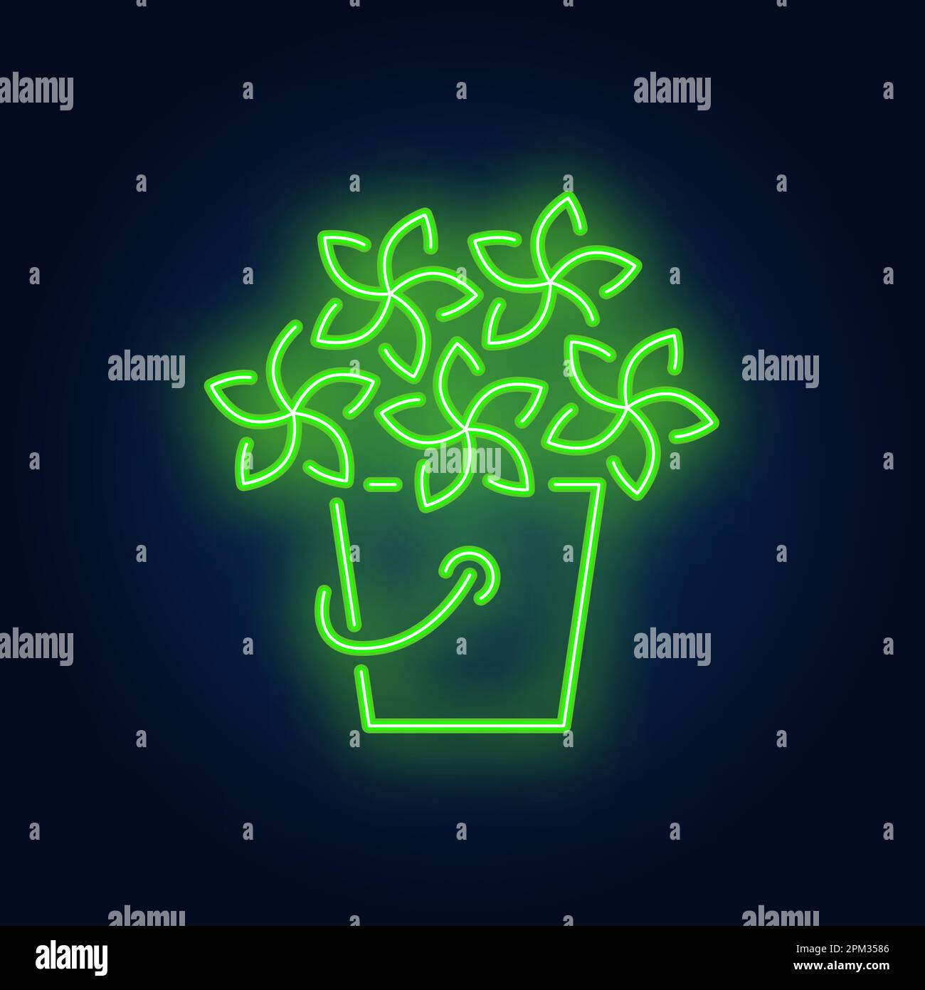 Bucket with flowers neon sign Stock Vector Image & Art - Alamy