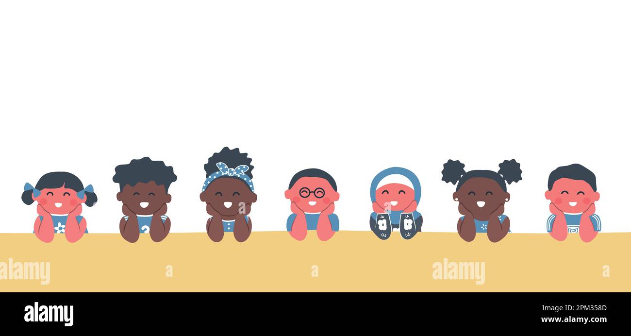 Diverse group of kids muslim Stock Vector Images - Alamy