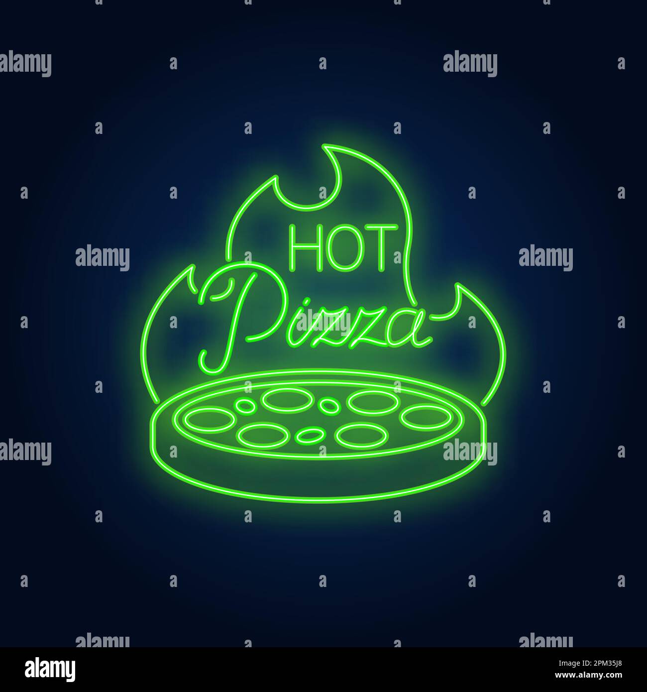 Hot pizza neon sign Stock Vector Image & Art - Alamy