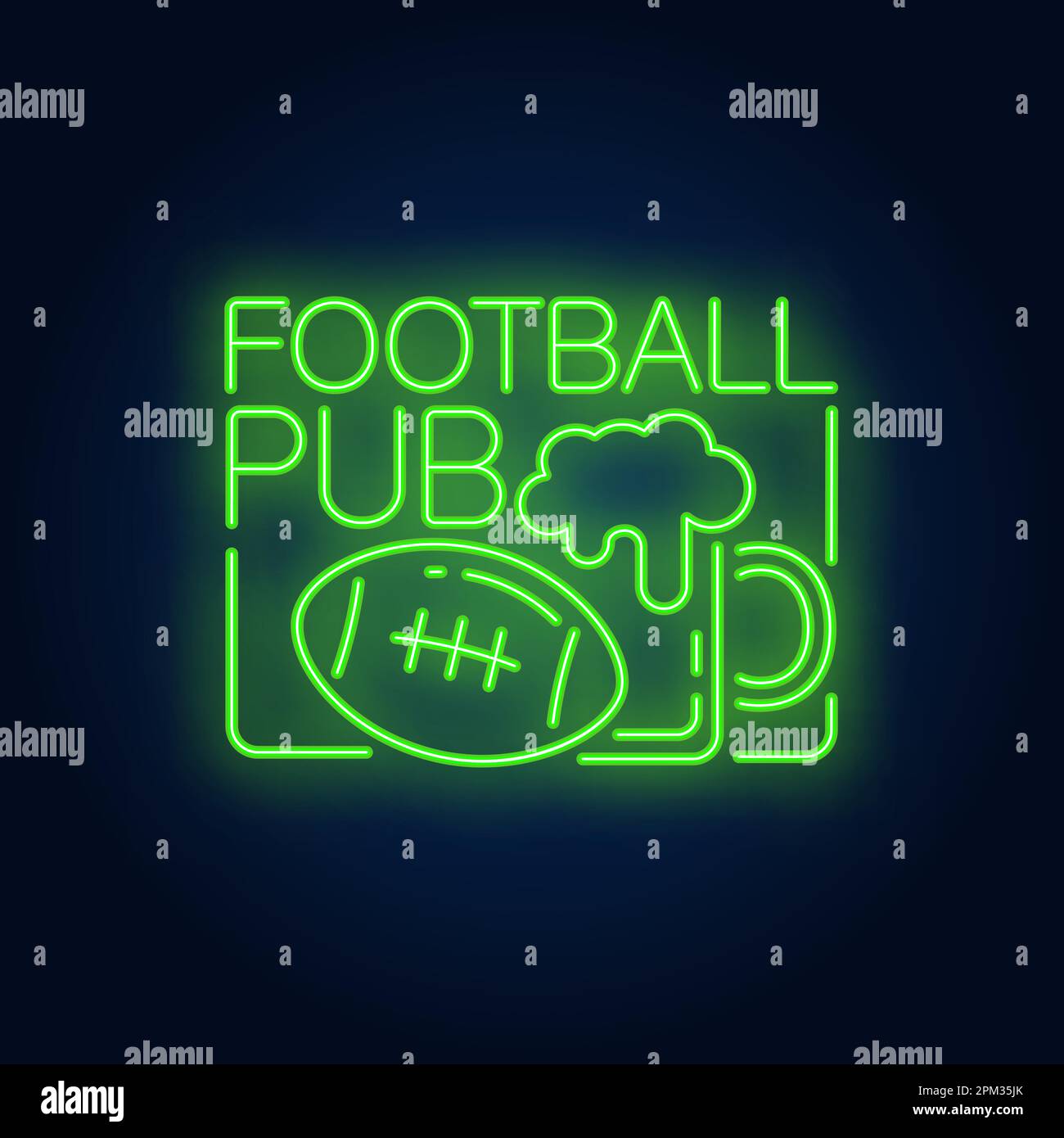 Football pub neon sign Stock Vector Image & Art - Alamy