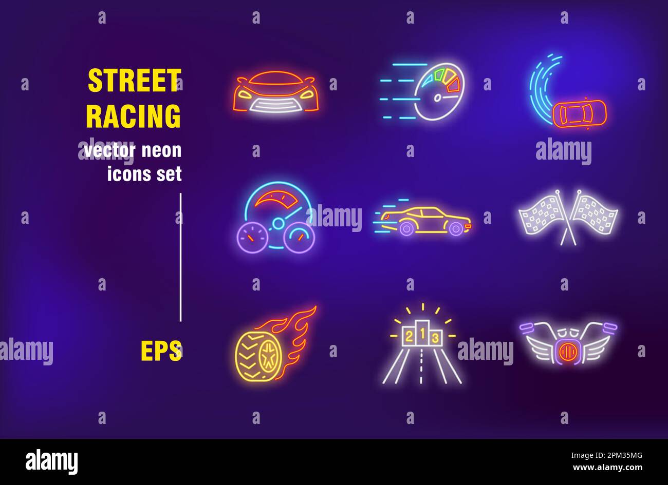 Illuminated road signs Stock Vector Images - Alamy