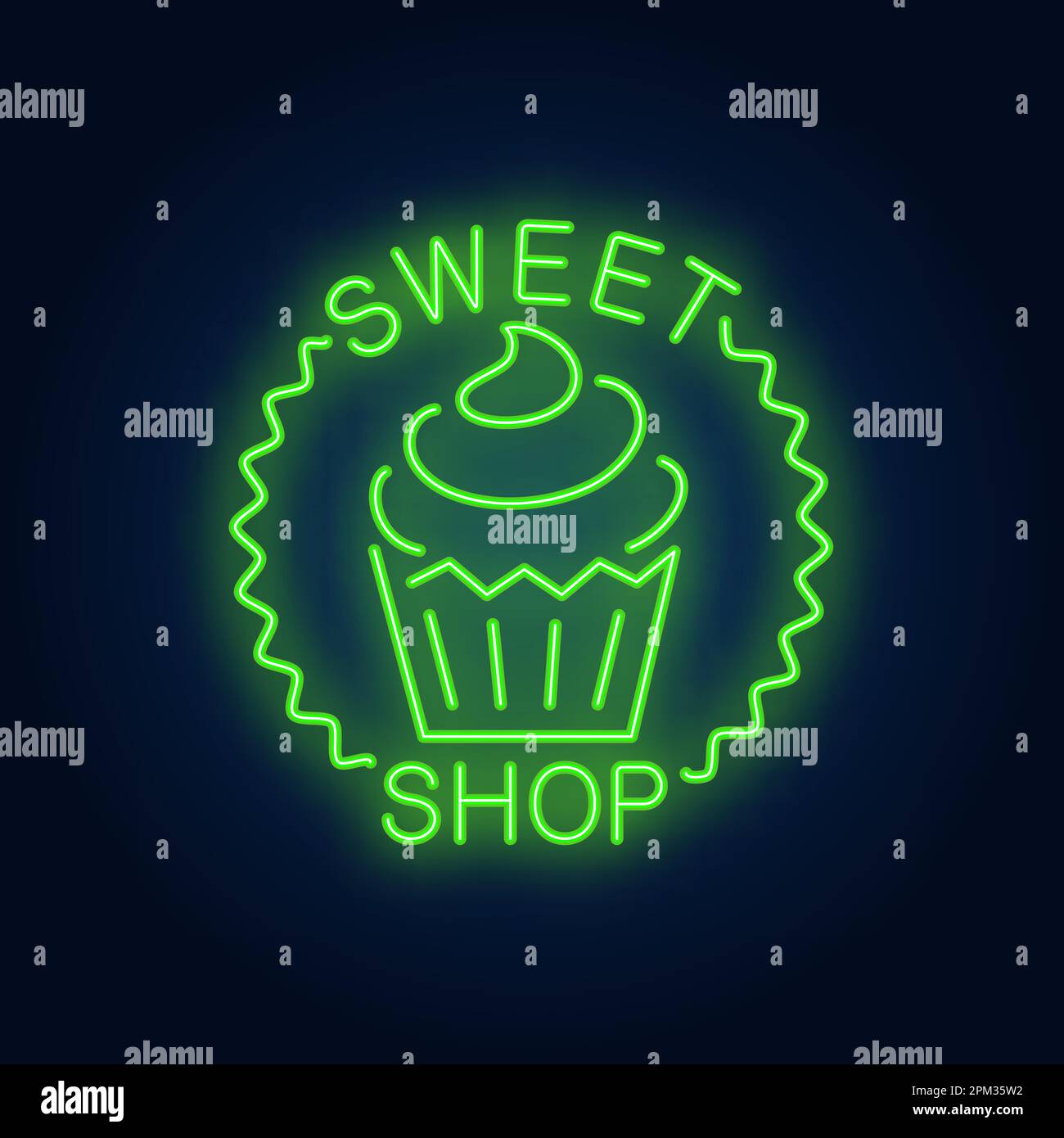 Sweet shop neon sign Stock Vector Image & Art - Alamy