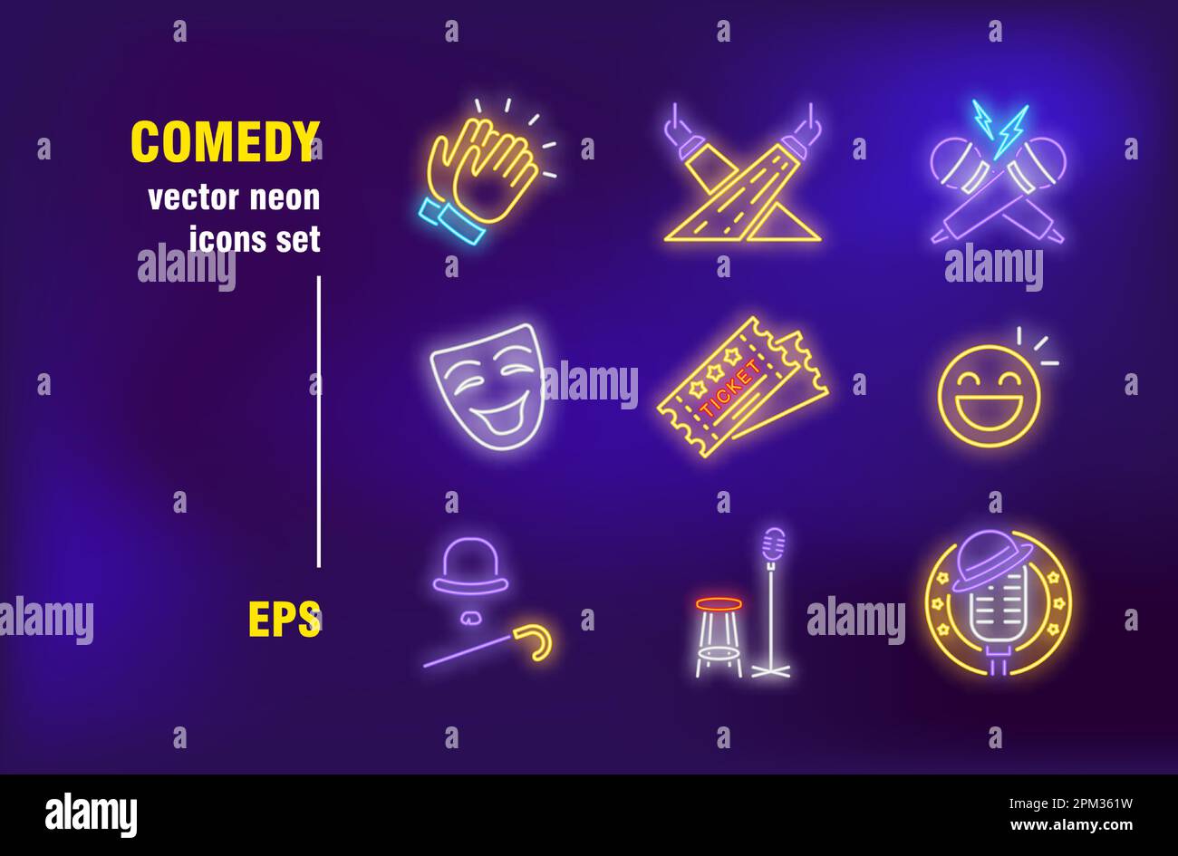 Illuminated theatre signs Stock Vector Images - Alamy