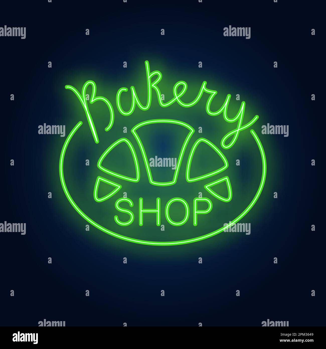 Bakery shop neon sign Stock Vector Image & Art - Alamy