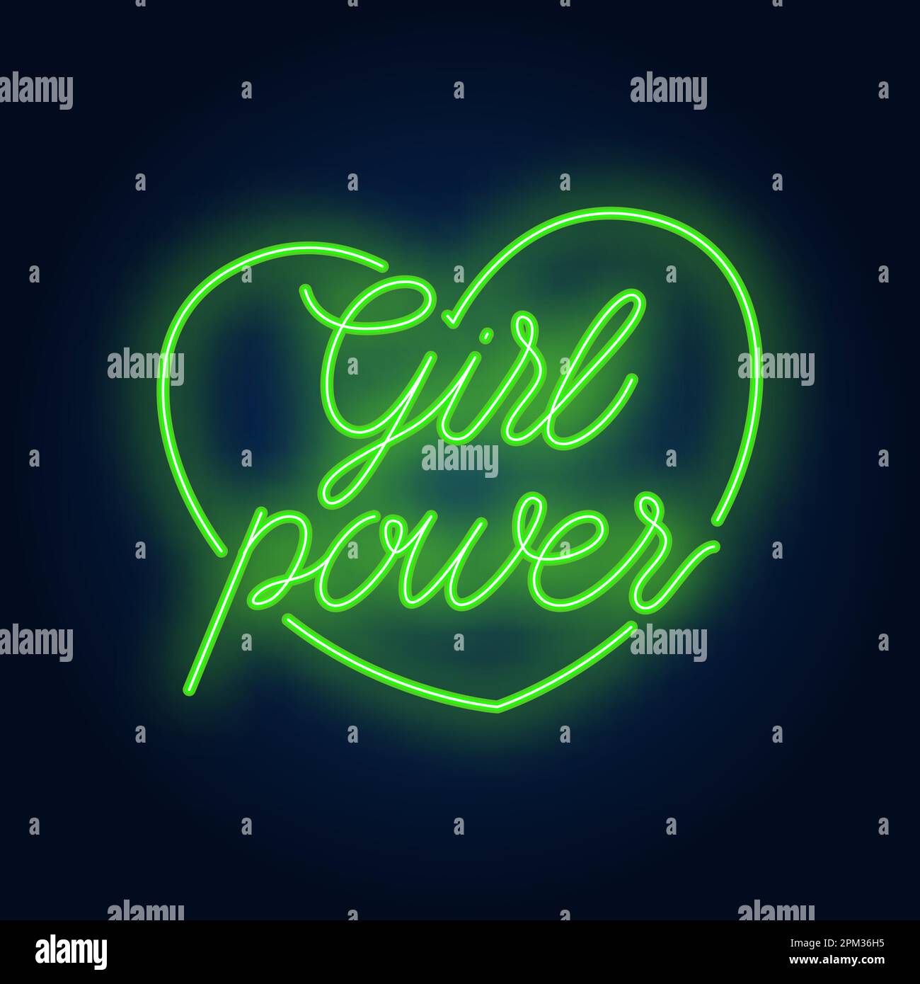 Girl power neon text in heart outline Stock Vector Image & Art - Alamy