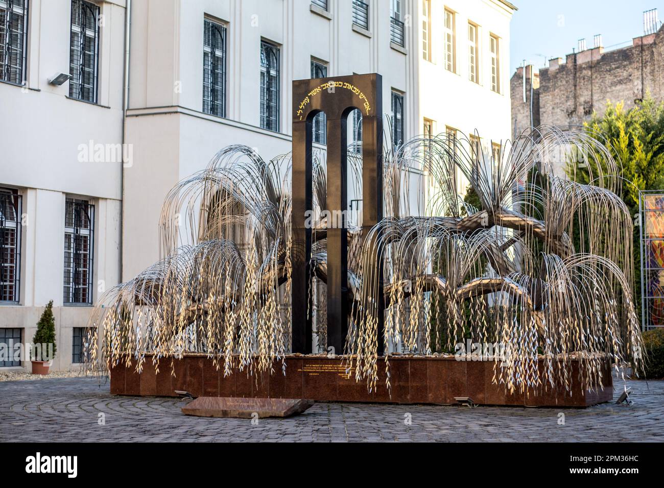 The tree of life monument, a Jewish center in the center of Budapest ...
