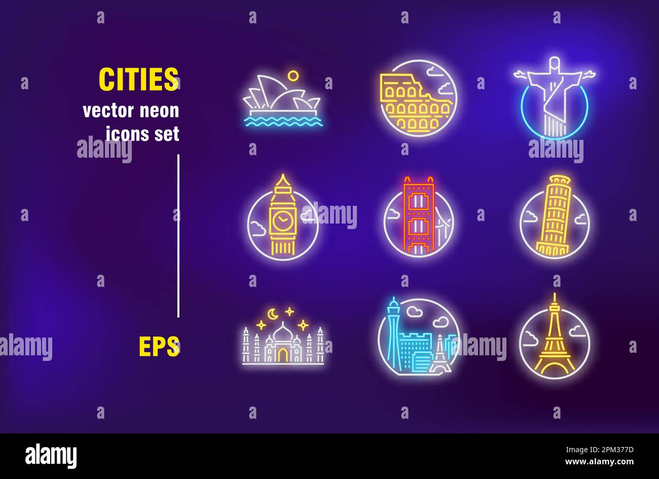 Cities signs set Stock Vector Image & Art - Alamy