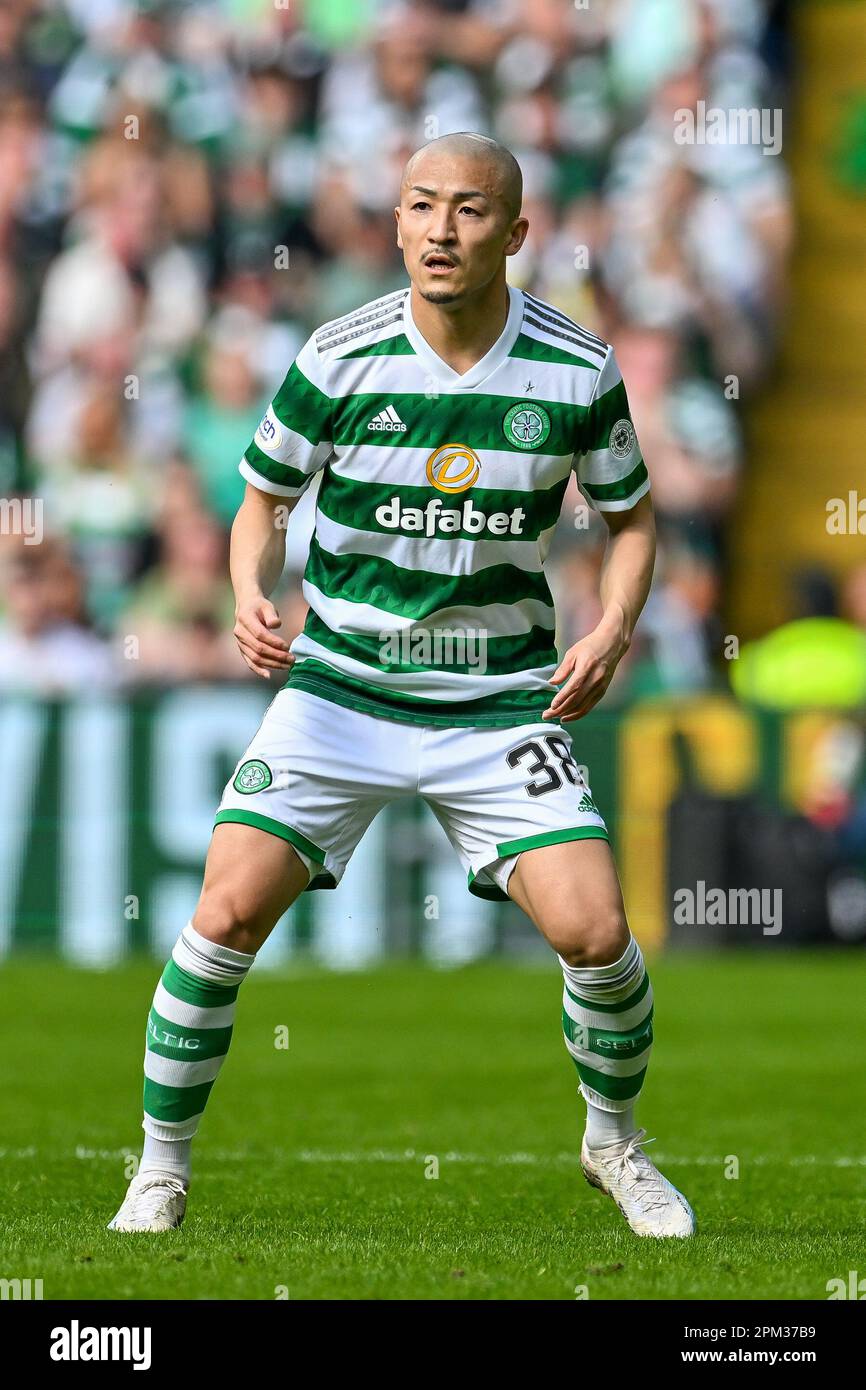 Daizen Maeda of Celtic during the cinch Premiership match at Celtic ...
