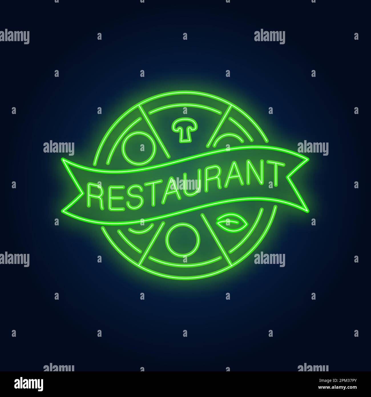 Neon sign pizza restaurant Stock Vector Images - Alamy