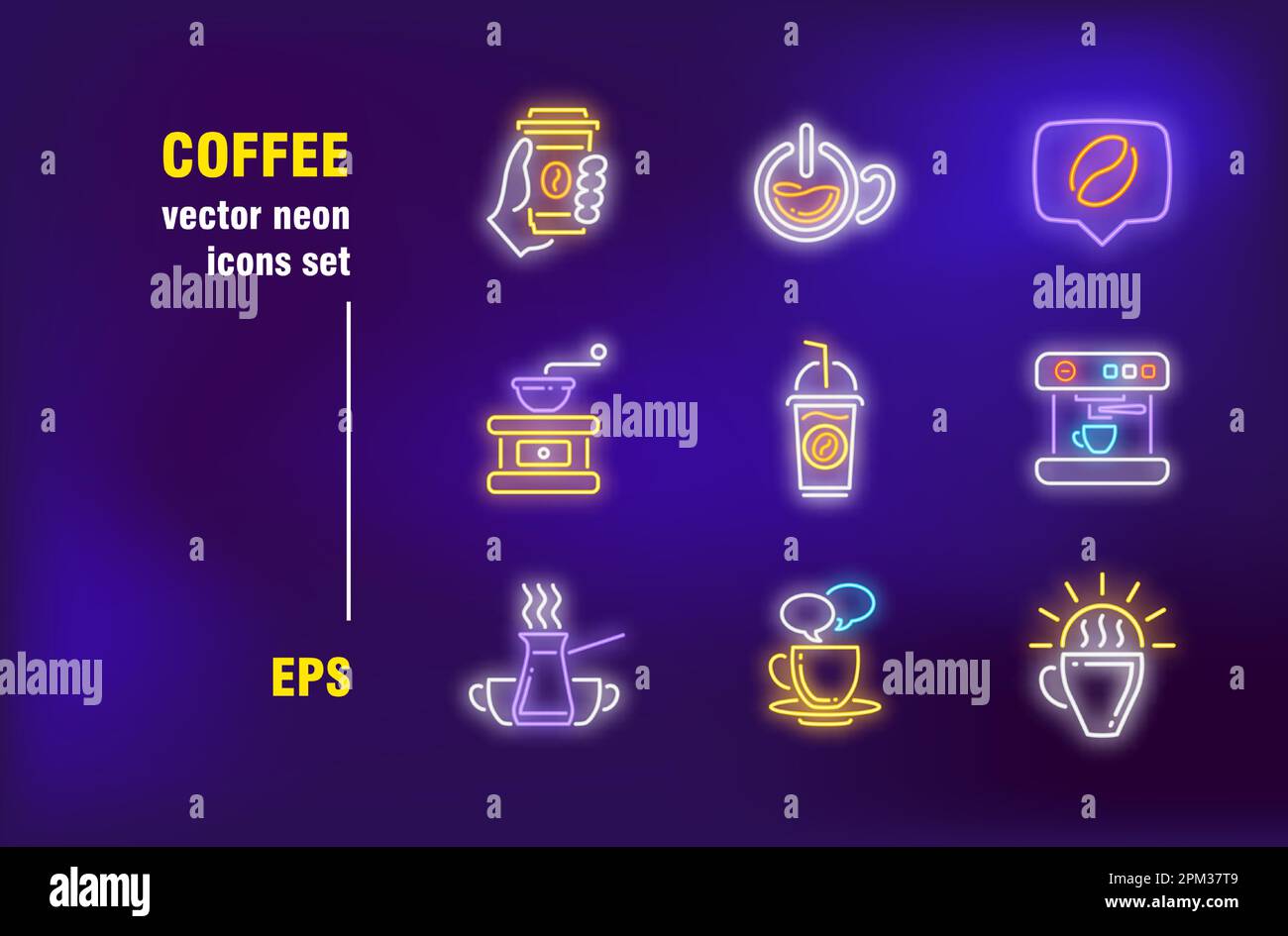 Coffee neon sign set Stock Vector Image & Art - Alamy