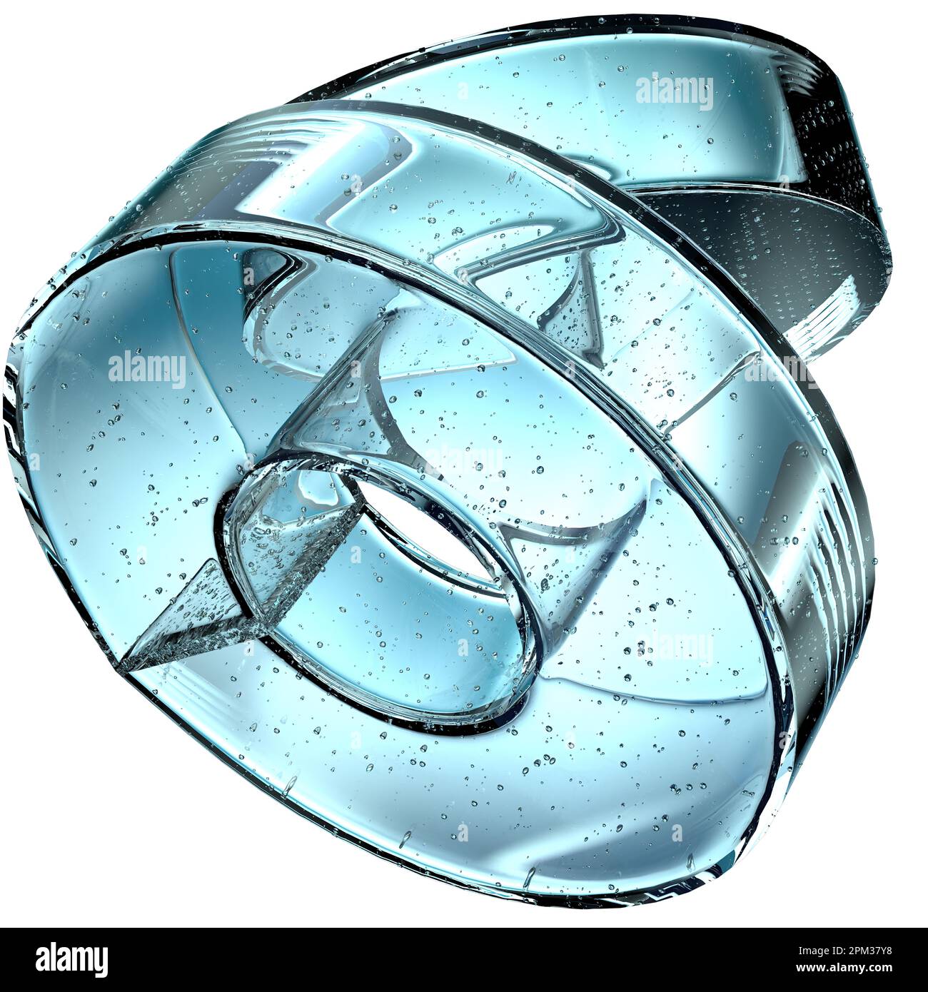 Isolated transparent geometric cylinder like water abstract cold ...