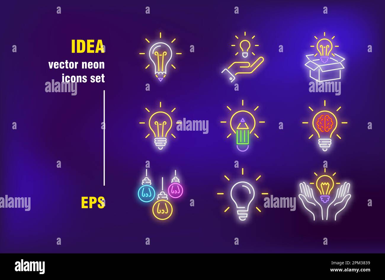 Idea neon signs set Stock Vector Image & Art - Alamy