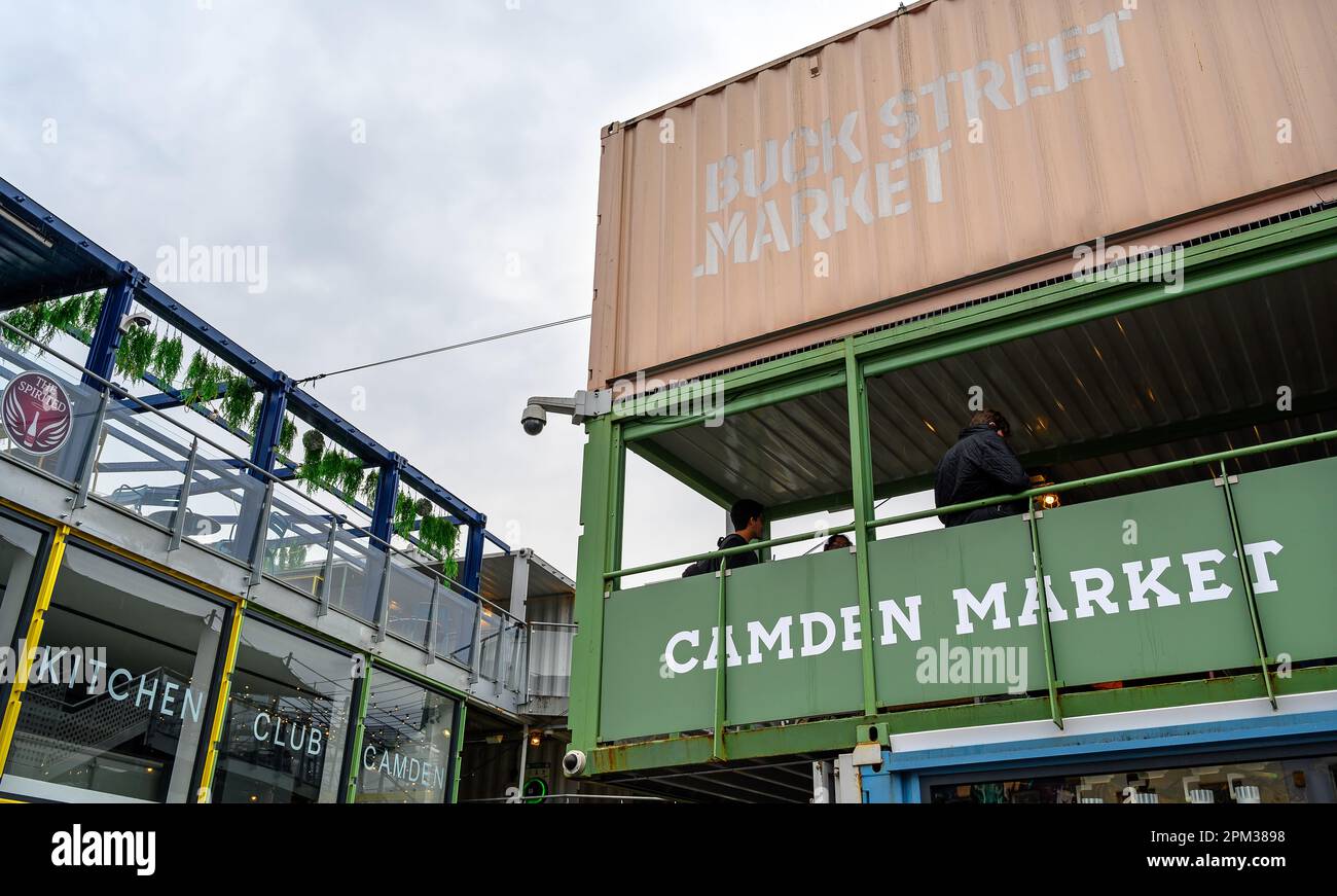 Camden Town, London, UK: The entrance to Buck Street Market on Camden ...
