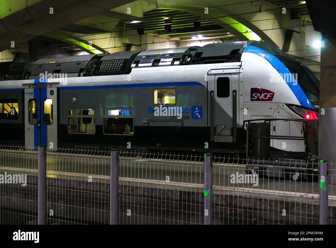 Paris, France. April 02. 2023. Train in Montparnasse station ready for ...