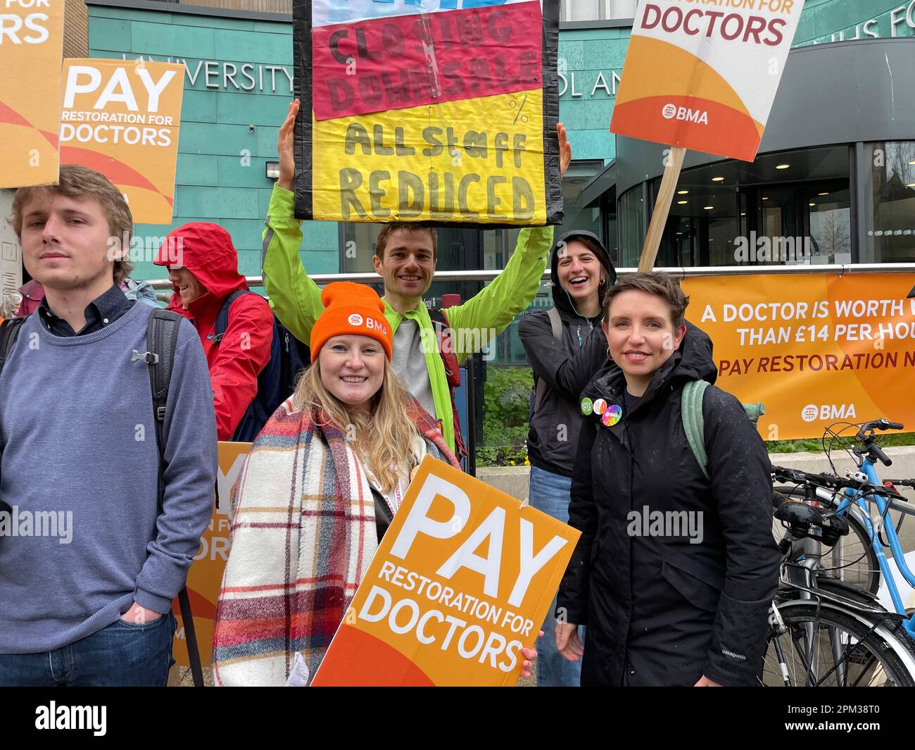 Kat Belfield, 33, gastroenterology registrar and BMA rep, (centre left ...