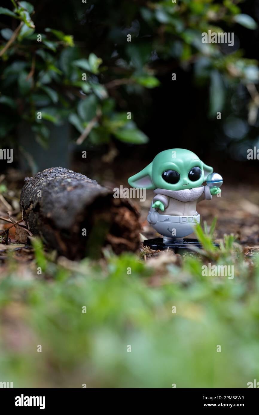 An adorable Grogu figurine from The Mandalorian television series by a ...