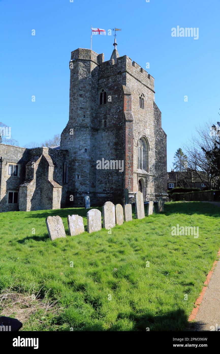 Church of Saint Mary and Saint Ethelburga in Church Road, Lyminge ...